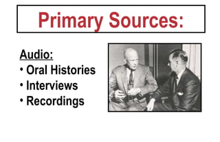 Primary sources secondary sources ppt | PPT