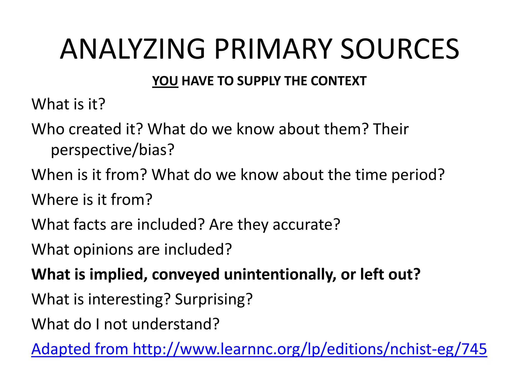 Using Primary Sources in K-6 Social Studies | PDF