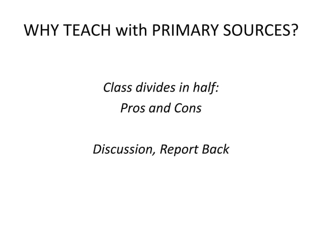 Using Primary Sources in K-6 Social Studies | PPT