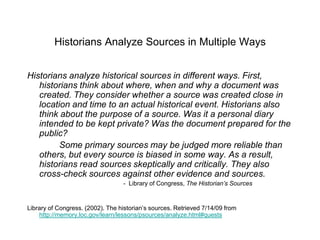 Using Primary Sources in the Social Studies Classroom | PPTX