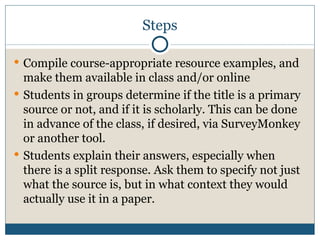 Primary sources quiz | PPT