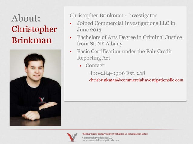 Primary Source Verification vs Simultaneous Notice | PPT | Free Download