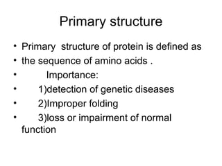 Primary structure of proteins | PPT