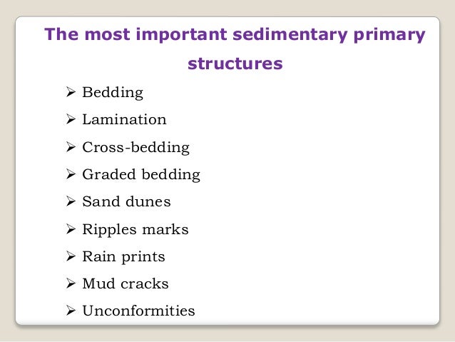 Primary structures of sedimentary and igneous rocks