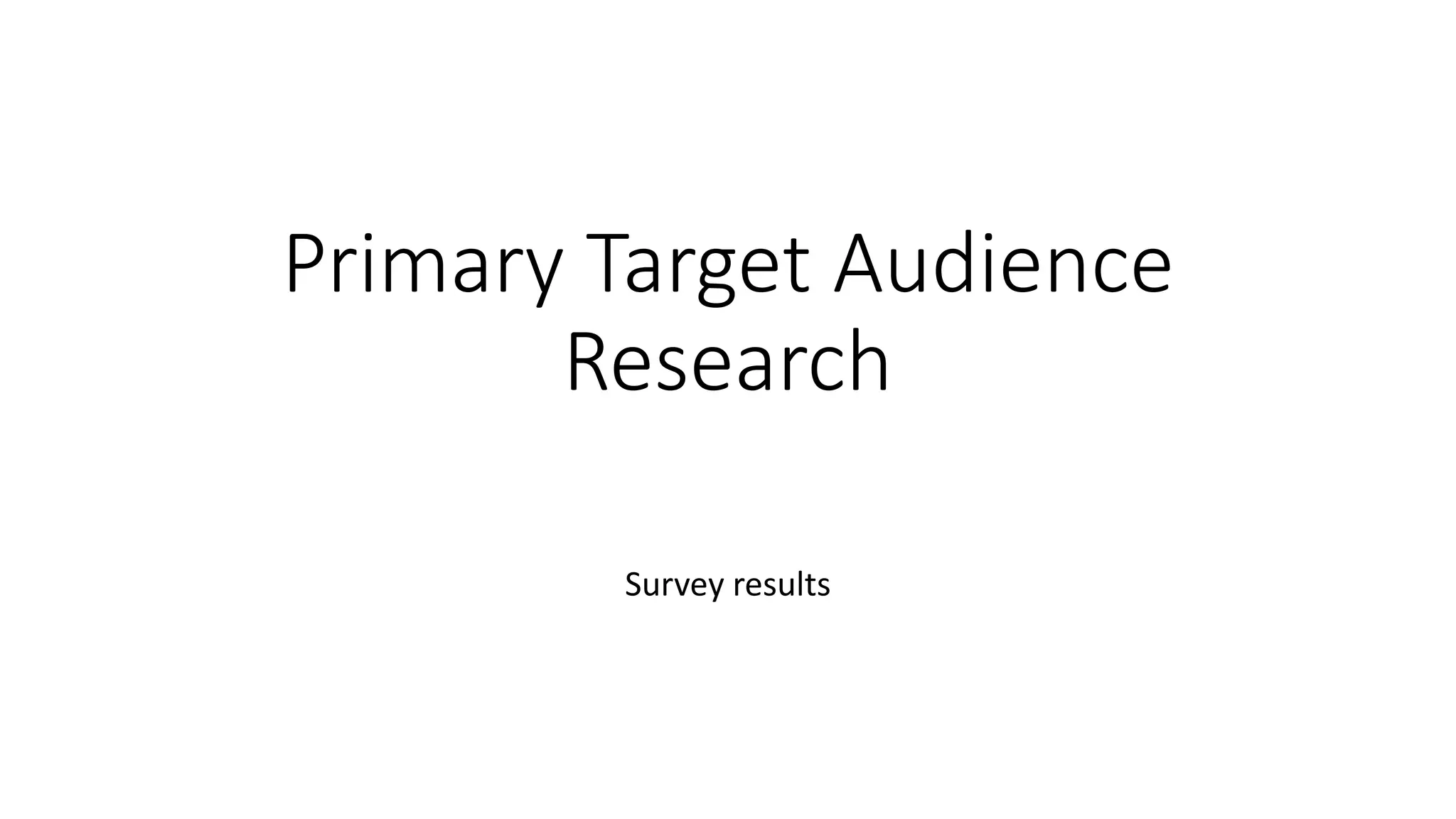 Primary Target Audience Research | PPTX