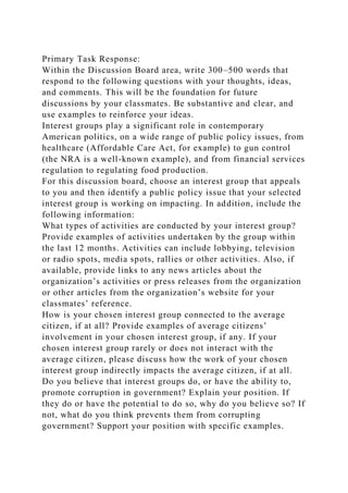 Primary Task Response Within the Discussion Board area, write 300.docx