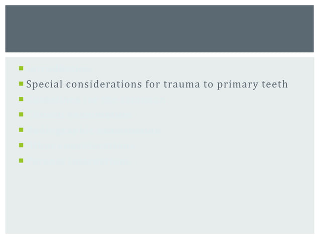Primary teeth trauma managment | PPTX