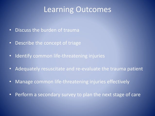 Primary trauma care | PPTX | First Aid | Injuries