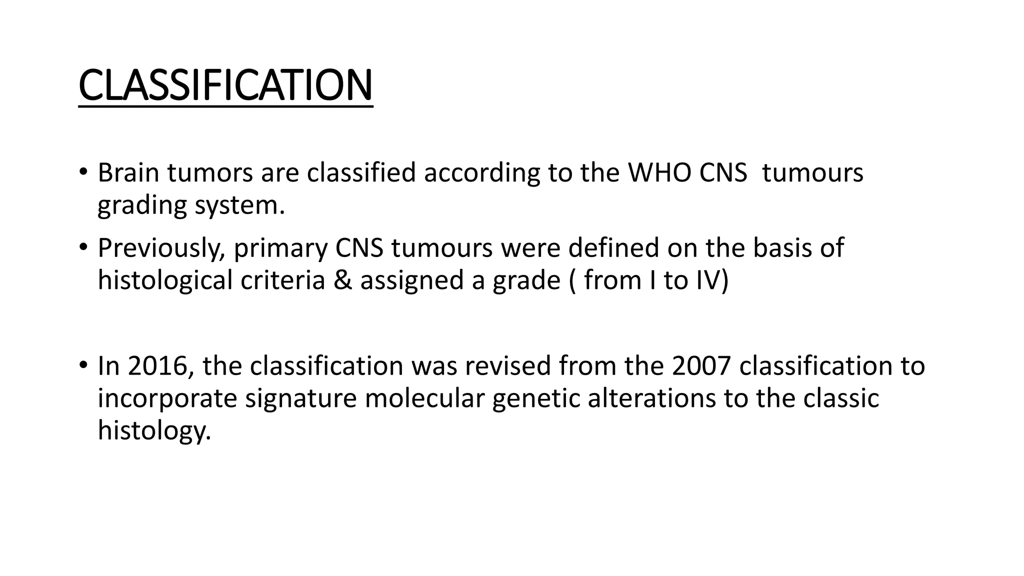 PRIMARY TUMOUR OF CNS IN ADULT | PPTX