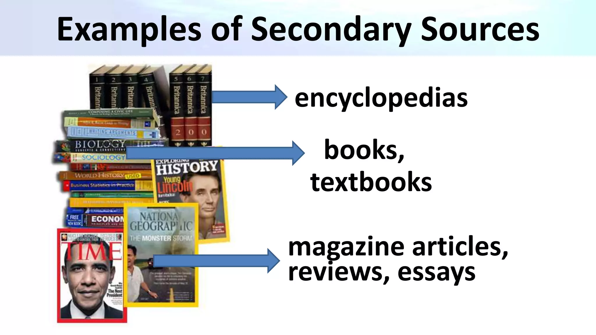 Primary vs Secondary Sources | PPTX