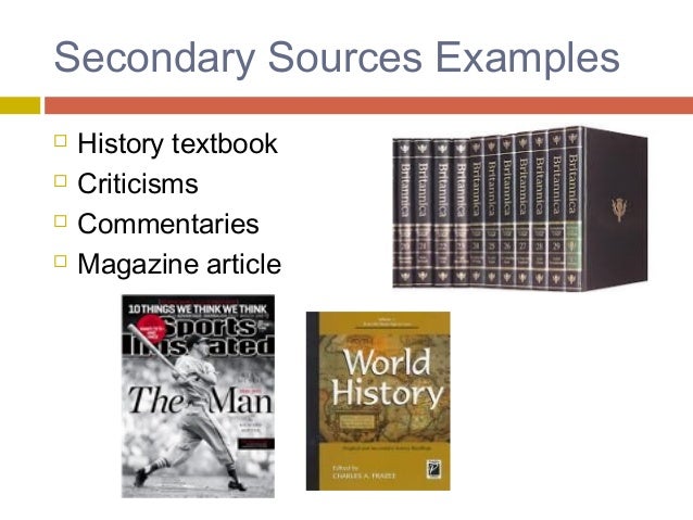 Primary vs seconary sources