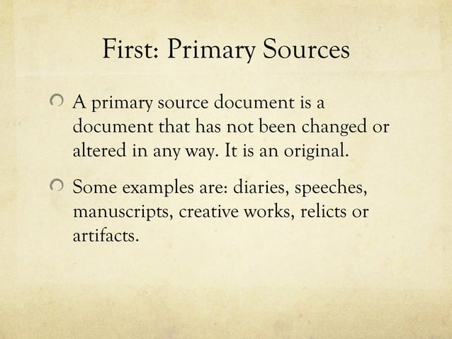 Primary vs Secondary Resources | PPT | Free Download