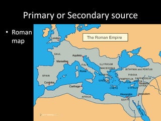 Primary vs secondary source | PPTX