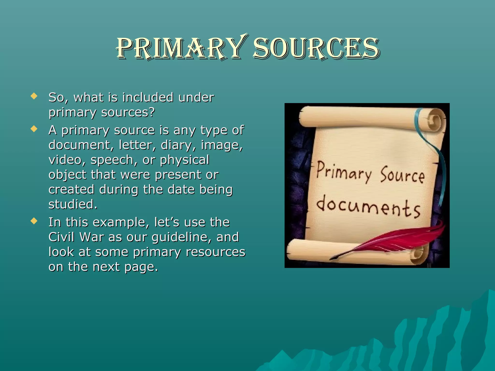 Primary vs secondary sources | PPT