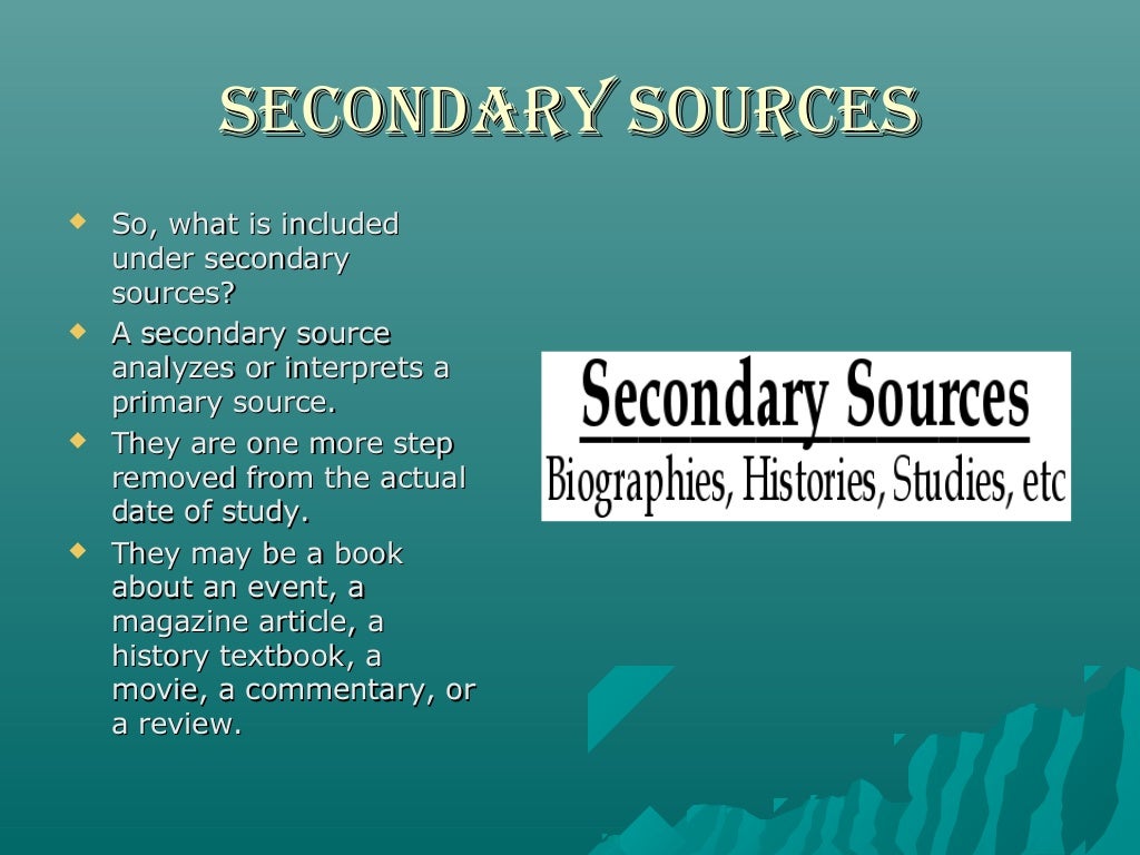 Primary vs secondary sources