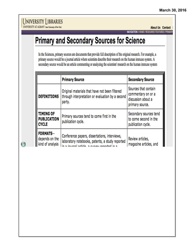 Primary vs secondary sources | PDF