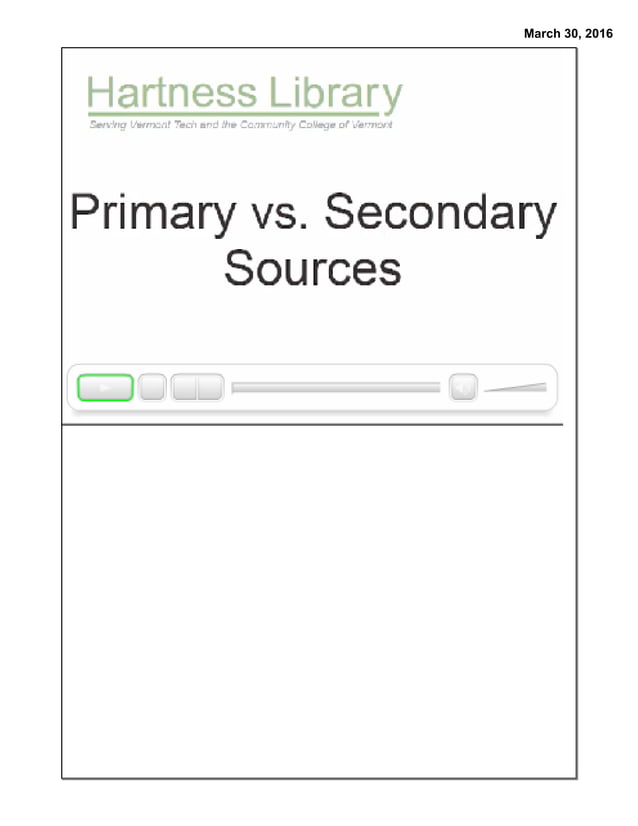Primary vs secondary sources | PDF