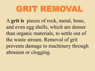 Primary waste water treatment powerpointb presntation | PPTX