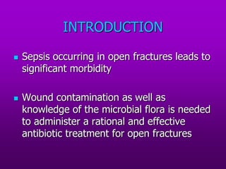 Primary wound culture in open fractures | PPT