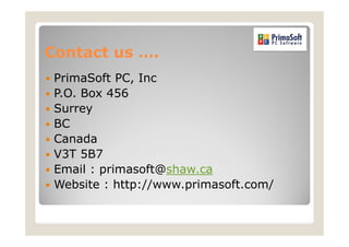 Prima soft pc, inc | PDF