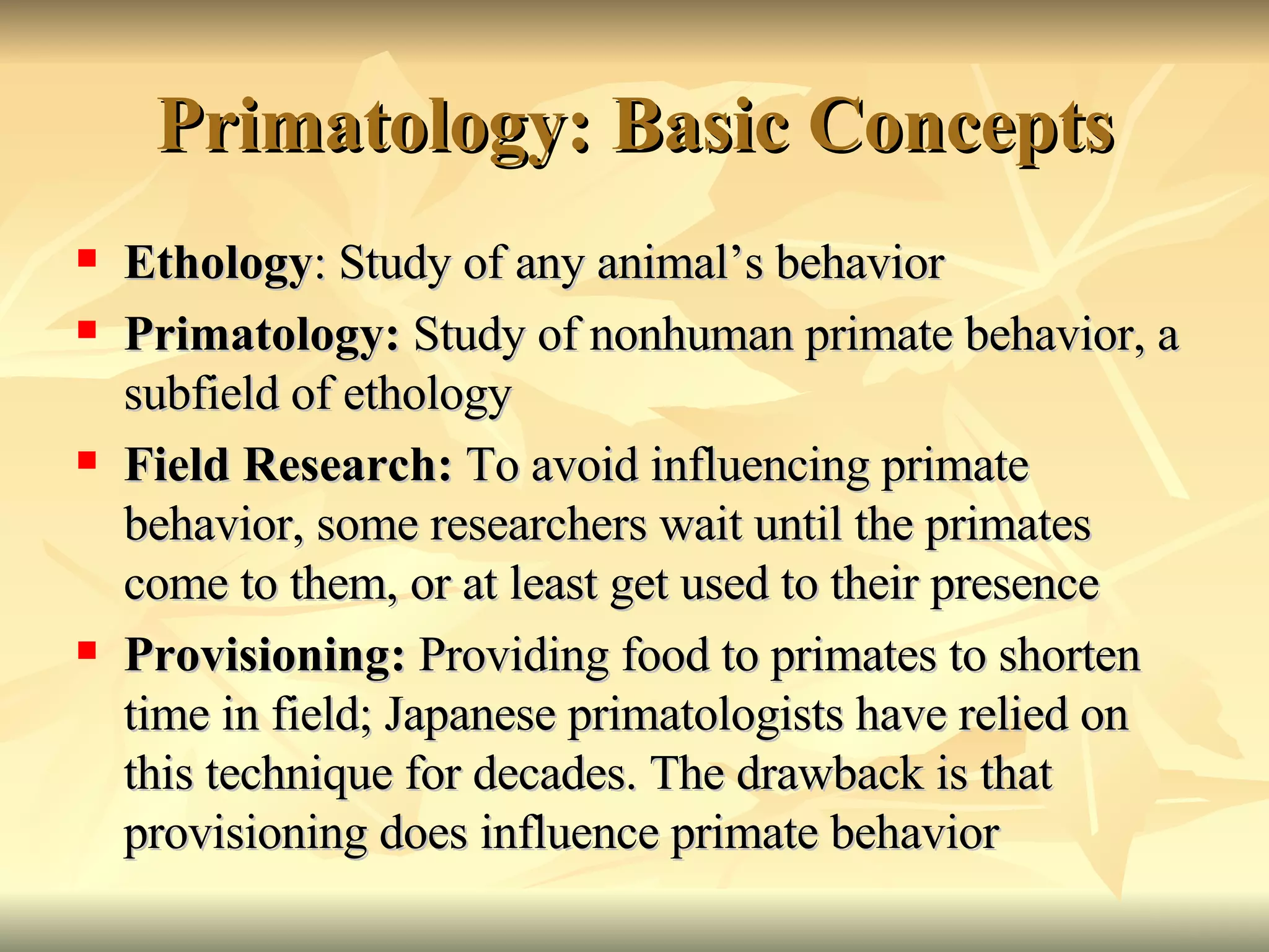 Primate Social Behavior