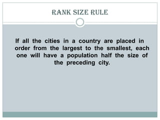 Primate city and Rank Size Rule | PPTX