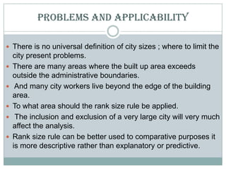 Primate city and Rank Size Rule | PPTX