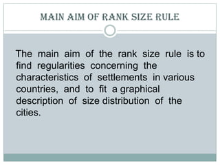Rank Size Rule Example