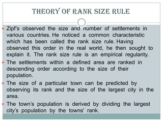 Rank Size Rule Example