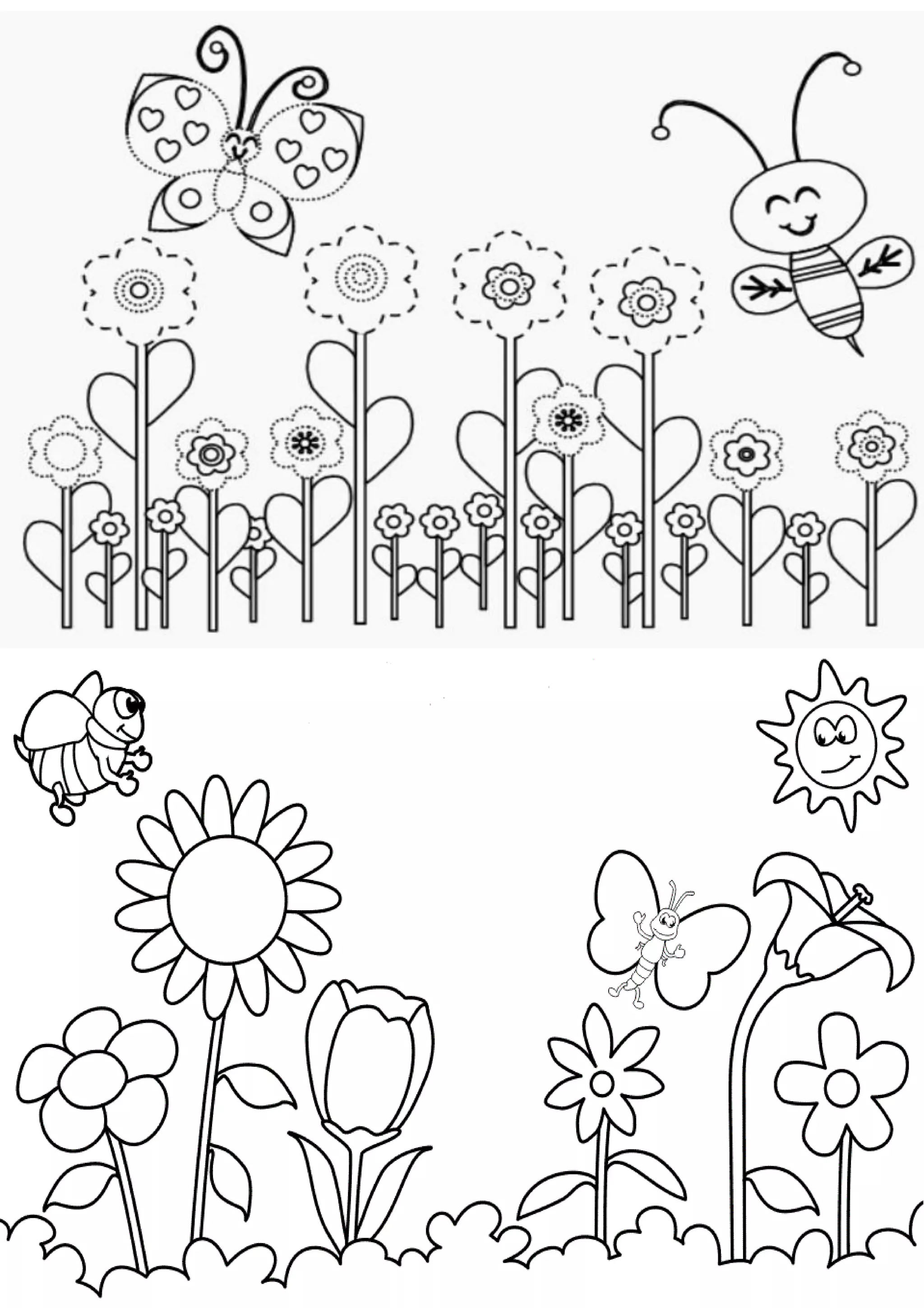 Primavara pagini de colorat | PDF