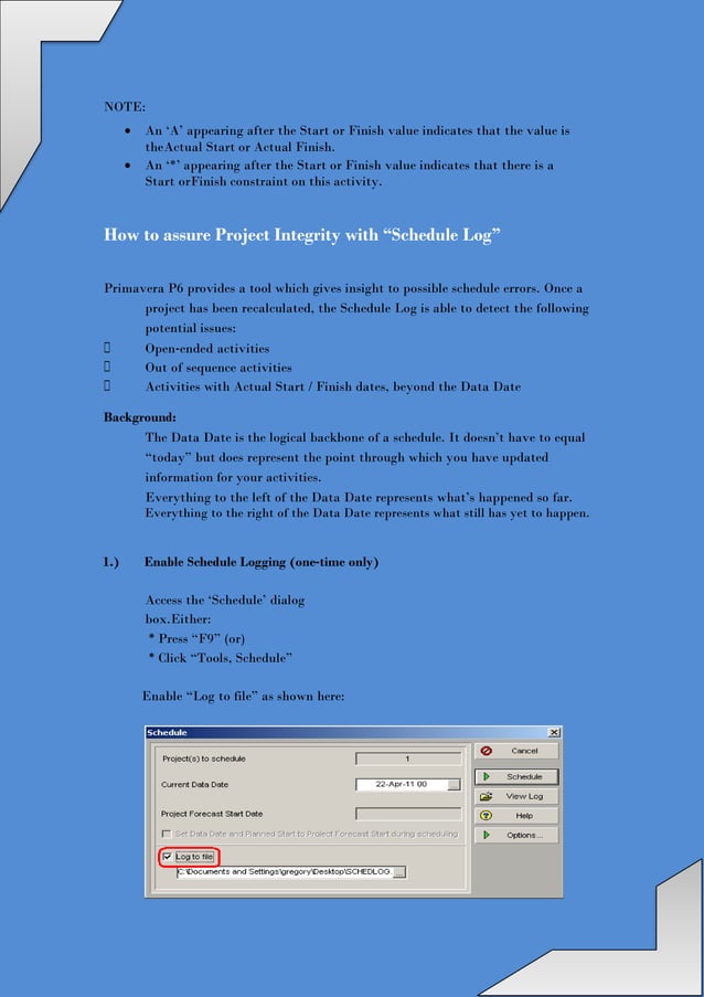Primavera P6 basics-tips-and-tricks | PDF