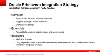 Primavera Gateway overview - Oracle Primavera P6 Collaborate 14 | PDF