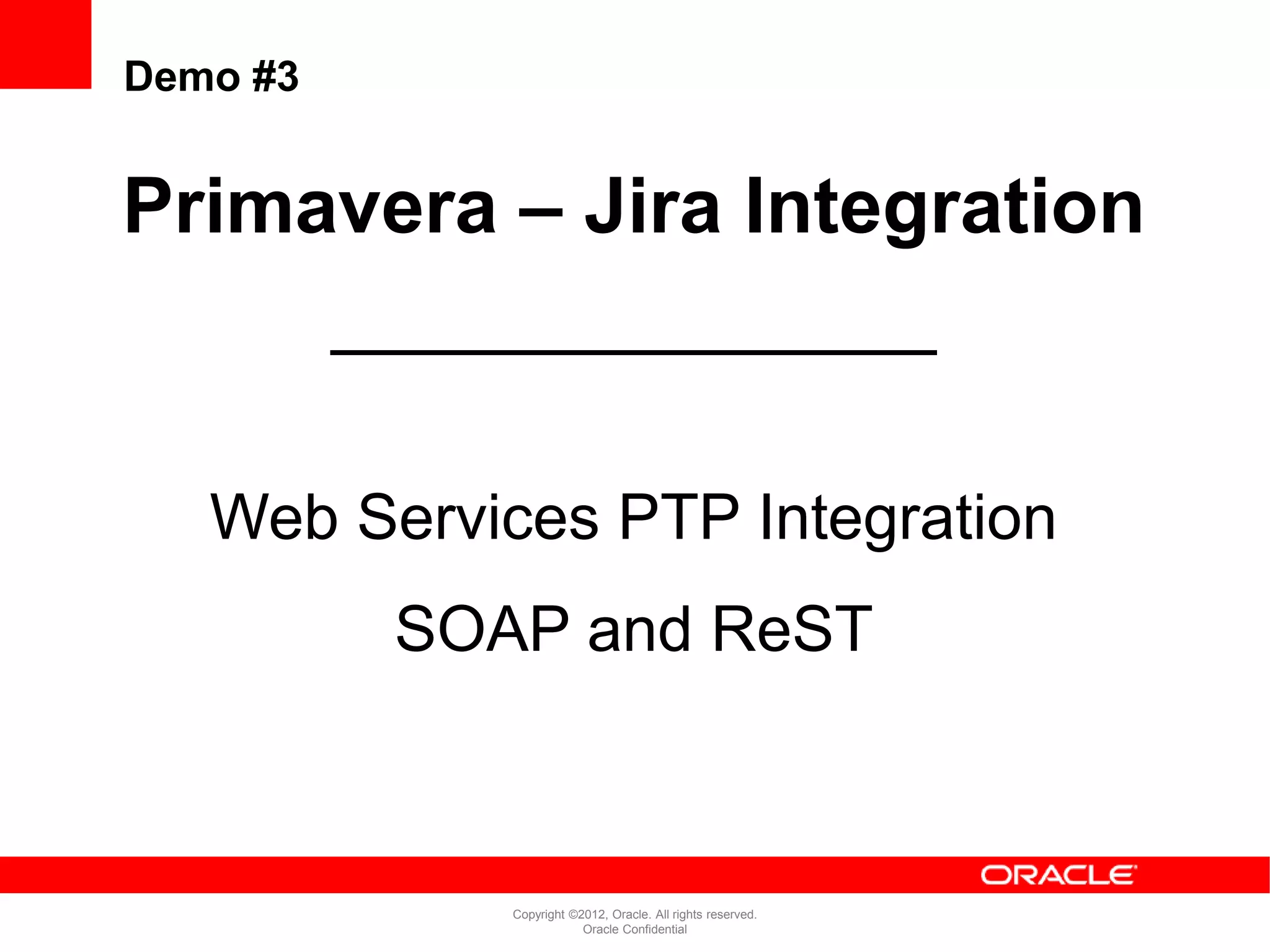 Primavera integration possibilities technical overview ppt | PDF