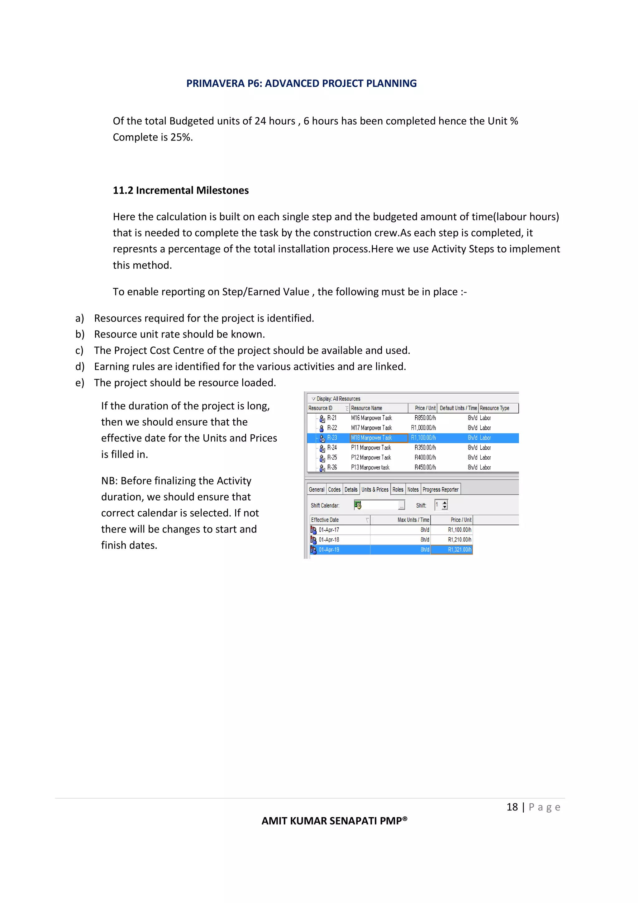 Primavera p6 advanced project planning | PDF