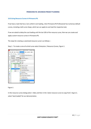 Primavera p6 advanced project planning | PDF