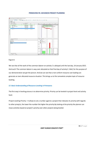 Primavera p6 advanced project planning | PDF