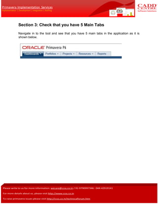 Login methodology for Primavera V8.3 (EPPM) | PDF