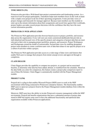 Primavera p6 manual edited | PDF