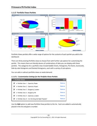 Primavera P6 EPPM Portlets Index | PDF