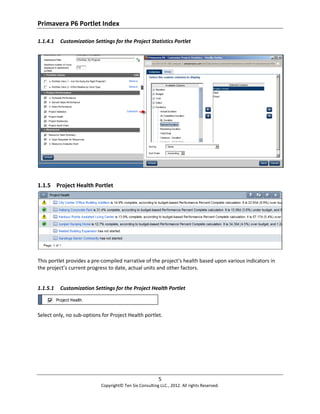 Primavera P6 EPPM Portlets Index | PDF