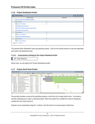 Primavera P6 EPPM Portlets Index | PDF