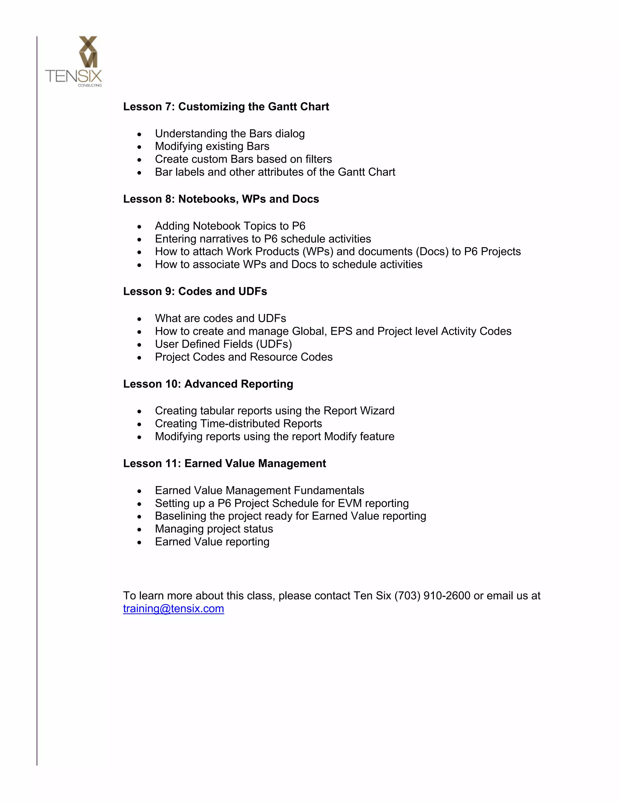 Primavera P6 Professional Advanced Training | PDF