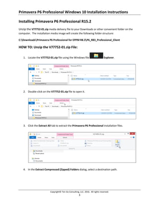Primavera P6 Professional Windows 10 Installation Instructions | PDF