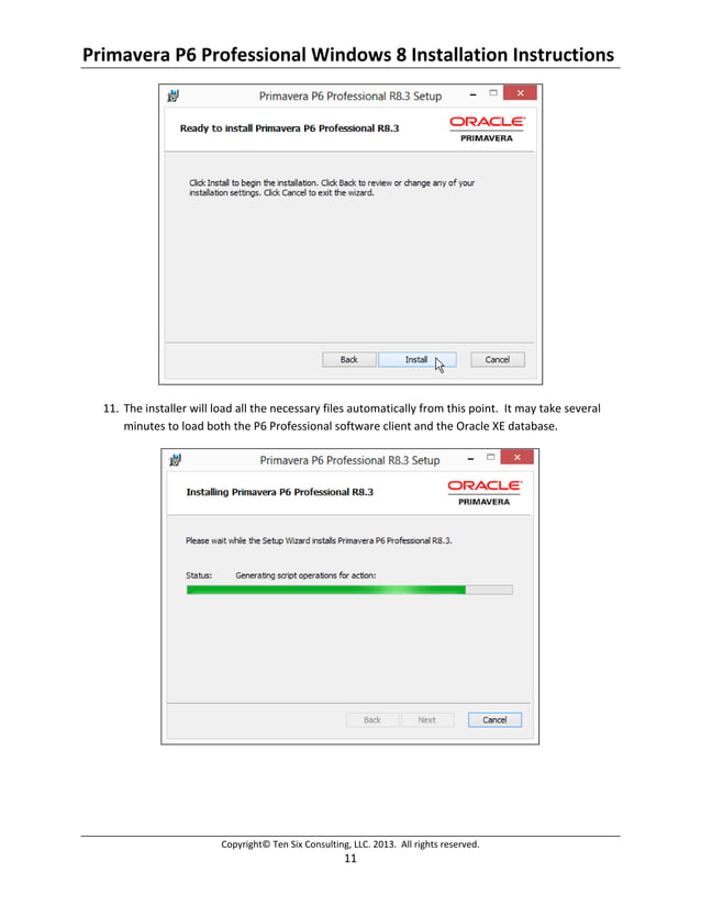 Primavera p6 professional windows 8 installation instructions | PDF