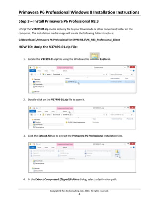 Primavera p6 professional windows 8 installation instructions | PDF