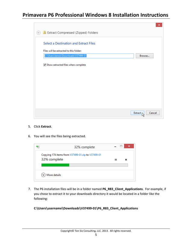 Primavera p6 professional windows 8 installation instructions | PDF