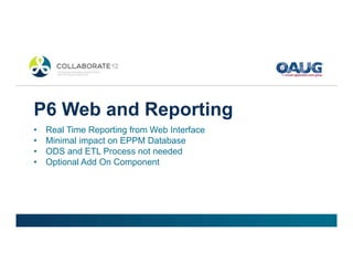 Primavera p6 release 8 web innovation and so much more ppt | PPT