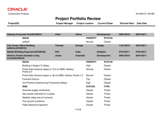 Primavera P6 Reports Tab Samples | PDF