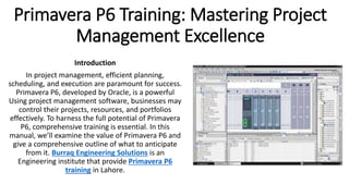 Primavera P6 Training.pptx