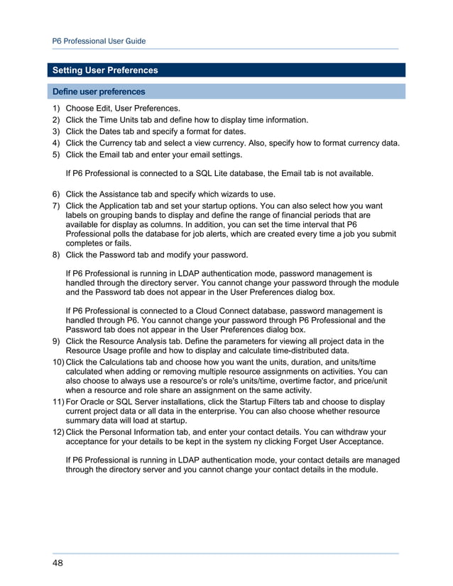 Primavera P6 User guide.pdf | Operating Systems | Computer Software and ...